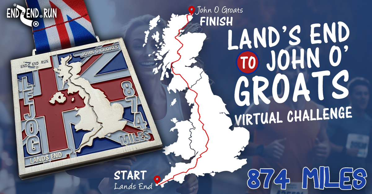 Land End To John O Groats 2025 | Entry + Medal - End To End Virtual ...